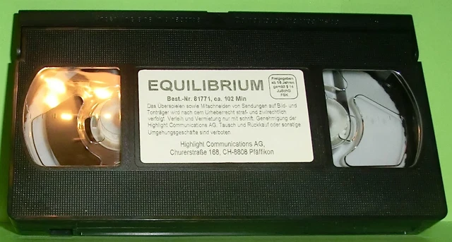 EQUILIBRIUM - KILLER Of Emotions (VHS Video Kassette) Christian Bale, Taye Diggs EUR 5,89 ...