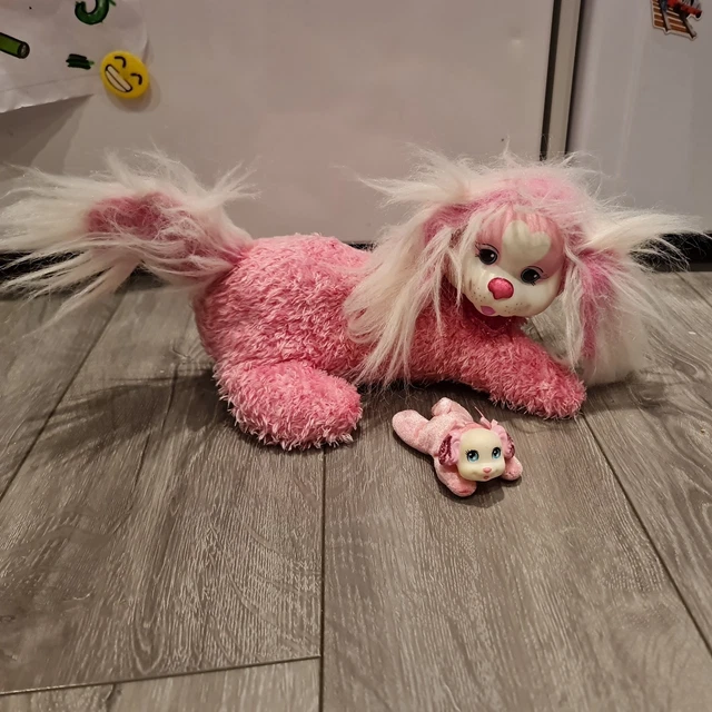 PUPPY SURPRISE PLUSH Soft Toy Mum & Puppy Pink White Glitter - 2017 £11 ...