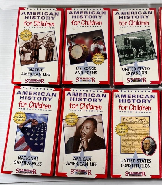 AMERICAN HISTORY FOR Children bundle of 10 VHS Tapes 1996 Schlessinger ...