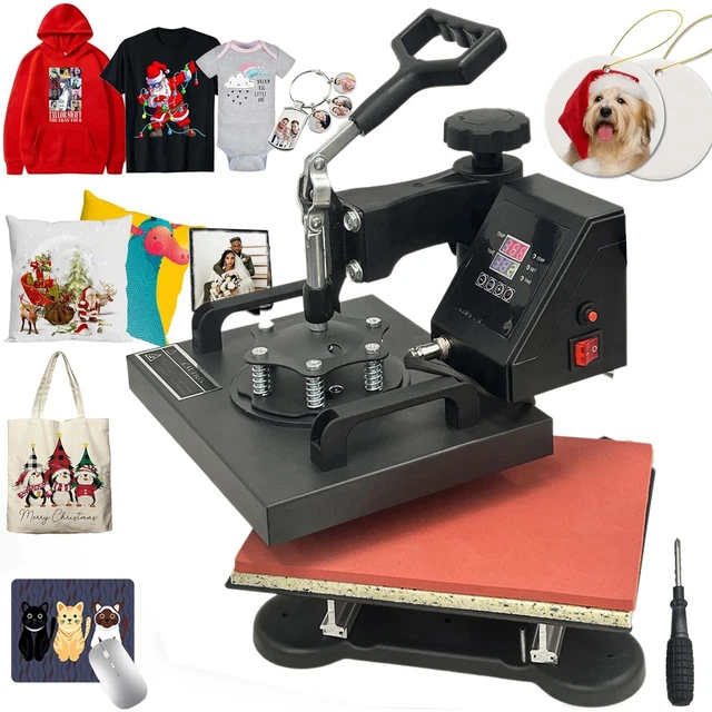 8 IN 1 Heat Press Machine Digital Transfer Sublimation 30×38cm Printer £167.99 - PicClick UK