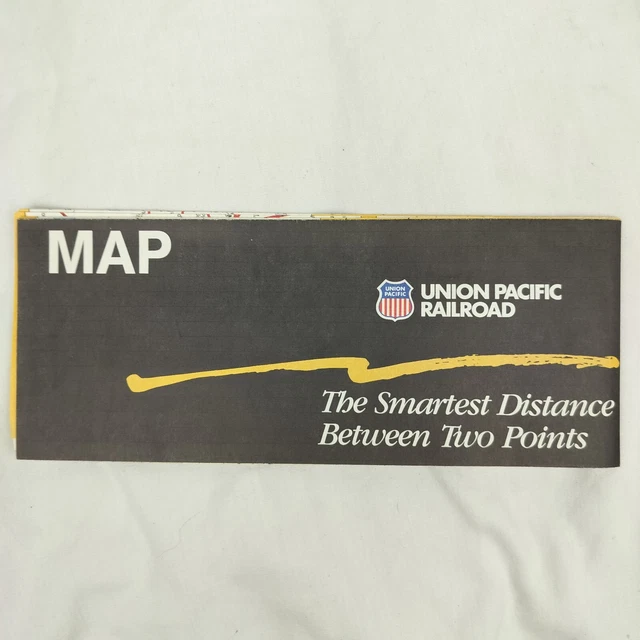 UNION PACIFIC SYSTEM Map 9/88 Railroad Trains Transportation ...