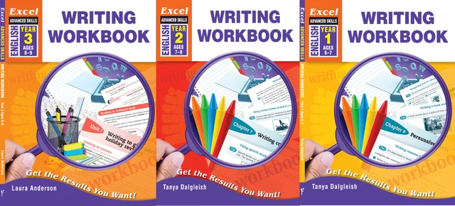 EXCEL ADVANCED SKILLS - Writing Workbook Year 1 + 2 + 3 $53.85 ...