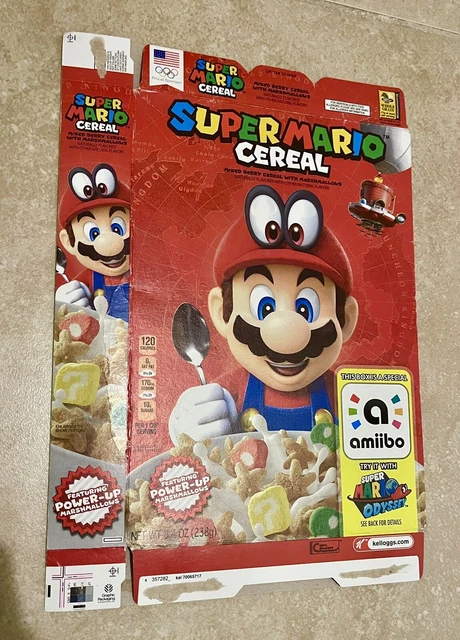 KELLOGGS SUPER MARIO Red Cereal Box Limited Edition Odyssey Nintendo ...