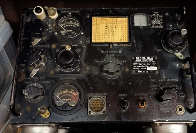 WW2 TCS12 COLLINS HF Radio Transmitter Type COL-52245 £115.00 - PicClick UK