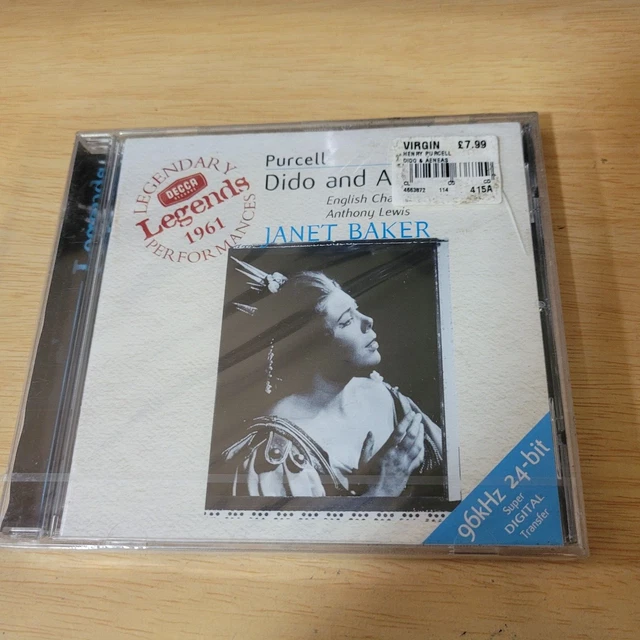 PURCELL DIDO AND Aeneas Janet Baker Decca Legends 1971 Sealed New Cd EUR 11,69 - PicClick IT