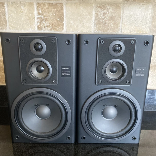 VINTAGE SONY SS-H3500 Hifi Bookshelf Speakers 6 Ohm 45W to 90W Pair ...