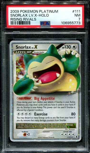 SNORLAX LV.X 111/111 Pokemon Psa 7 Platinum Rising Rivals Holo $460.00 ...