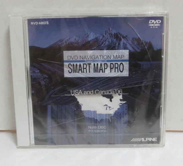 ALPINE NVD-A801S DVD Navigation Map Smart Map Pro USA CAN 06 North Disc ...