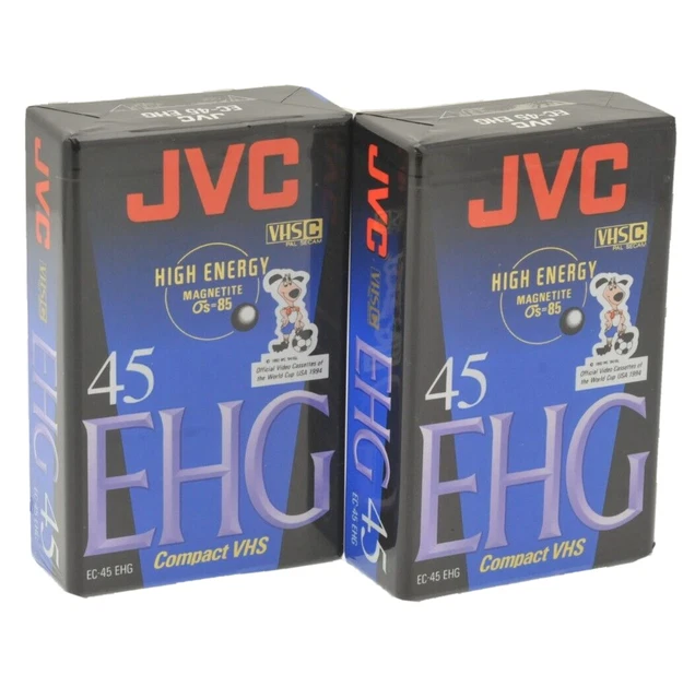 JVC VHS-C EHG 45 Compact VHS Tapes x 2 NEW SEALED 45 Minutes £9.99 ...