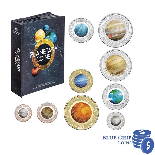 2017 PLANETARY 9 Coin Collection Set In Pop-Up Book No Mars Coin $3,400 ...