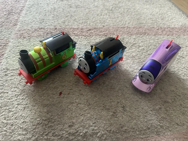 MATTEL THOMAS THE Tank Shiny Trackmaster Motorised Toy Train Engine ...
