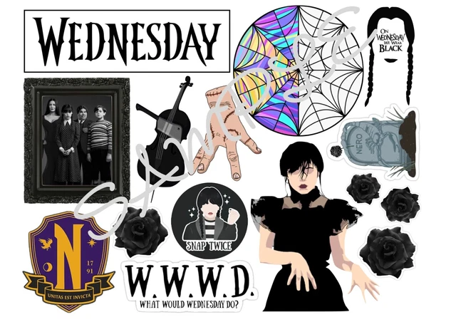 WEDNESDAY ADDAMS EDIBLE Icing Sheet A4 Cake Toppers £5.50 - PicClick UK