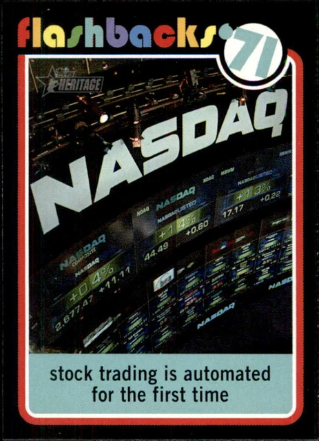 2020 TOPPS HERITAGE News Flashbacks #NF-5 NASDAQ est fondé NM-MT EUR 1,99 - PicClick FR
