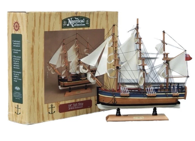 HERITAGE MINT NAUTICAL Collection HMS Endeavour 18" Tall Wood Model ...