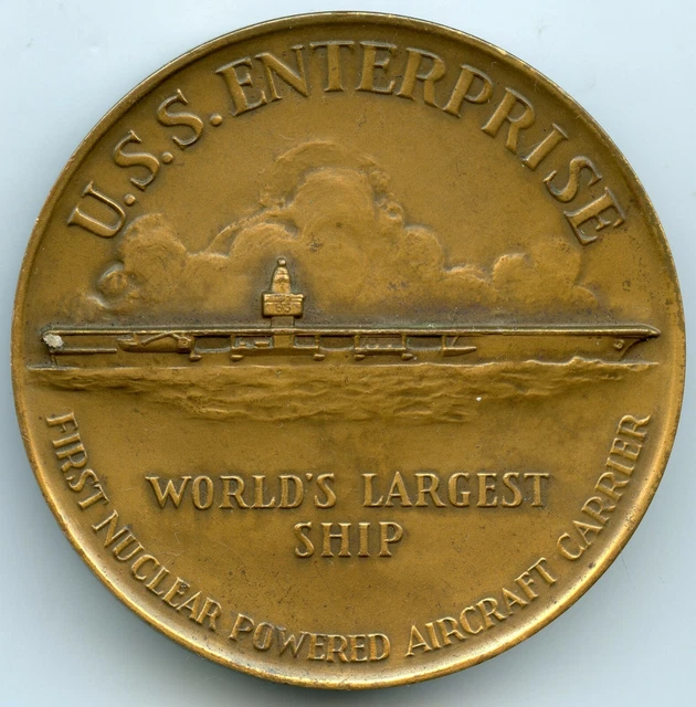 1960 USS ENTERPRISE Nuclear Powered Aircraft Carrier Navy Bronze Medal ... 1960 USS ENTERPRISE Nuclear Powered Aircraft Carrier Navy Bronze Medal ...