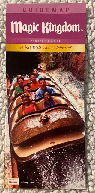 DISNEY WORLD PARK Map Guidemap Splash Mountain EUR 14,59 - PicClick FR