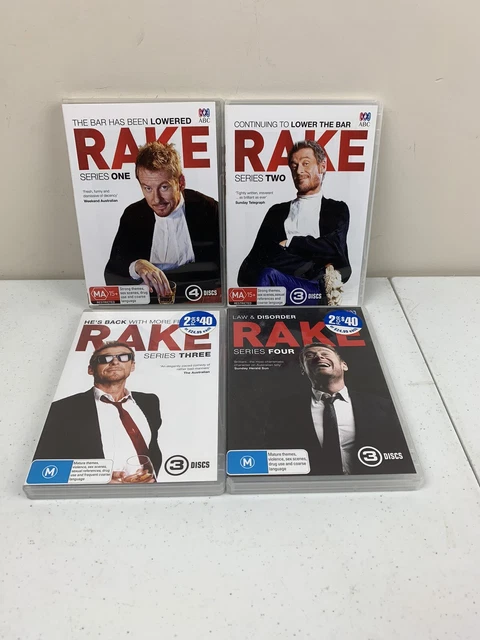 RAKE - R4 DVD - Set Seasons 1-4 ABC TV Drama 13 Discs £15.25 - PicClick UK