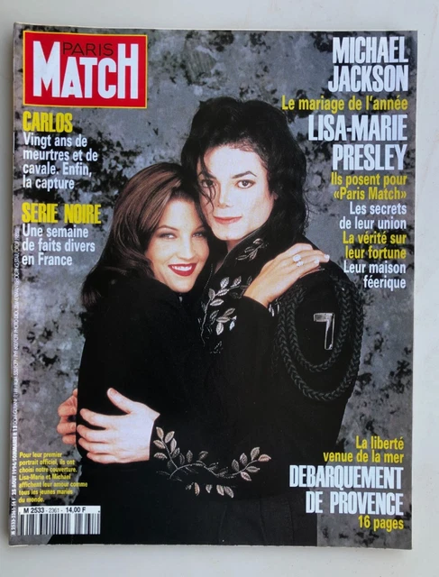 PARIS MATCH N° 2361 - Michael Jackson & Lisa-Marie Presley - Parfait ...