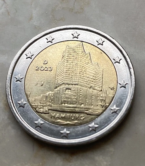 2 EURO MÜNZE Deutschland Hamburg Elbphilharmonie 2023 J SEHR SELTEN Gedenkmünze EUR 899,99 ...