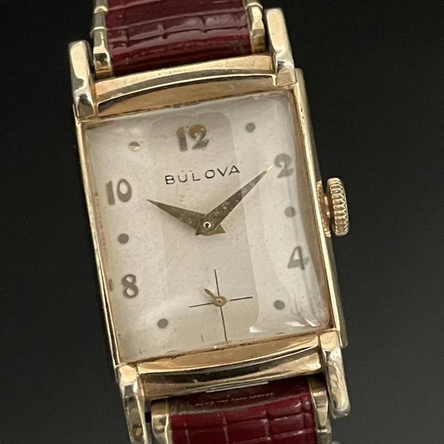 OROLOGIO VINTAGE BULOVA Svizzero Placcato Oro 10K Carica Manuale 20mm ...