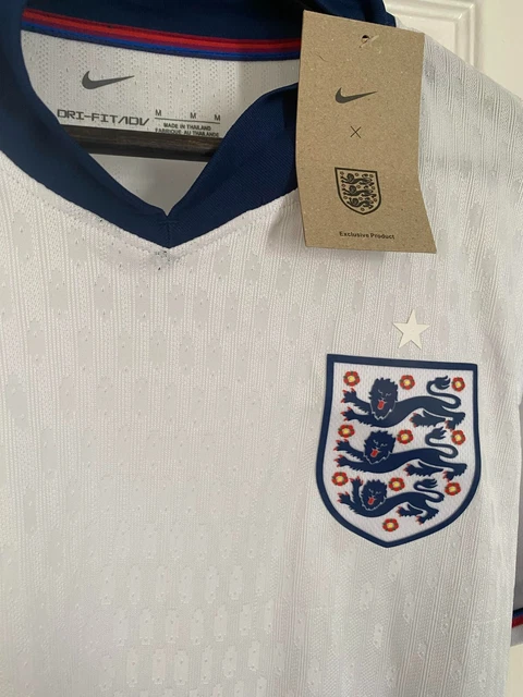 2024-2025 ENGLAND HOME Shirt (Euro 2024 Nike Top - Medium Mens ...