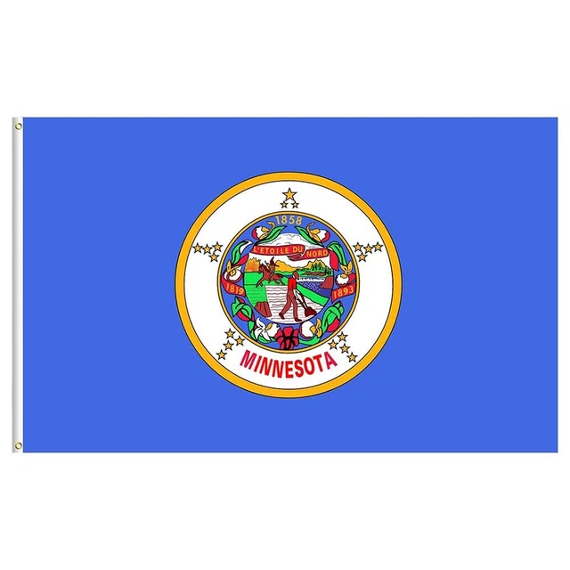 MINNESOTA STATE FLAG 3x5ft Show Your Pride with this Double Sided Flag ...