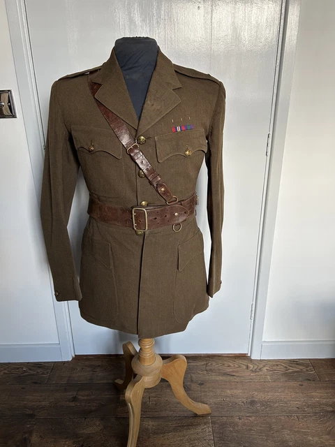 ORIGINAL WW2 BRITISH Officers Service Dress Uniform with Sam Browne ...