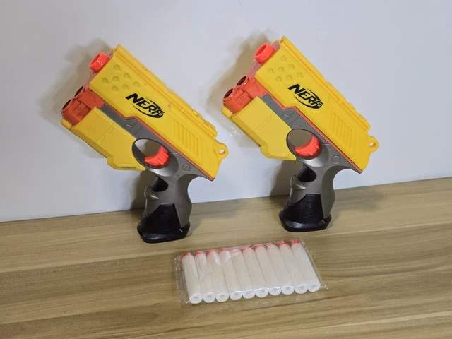 NERF N-STRIKE SCOUT Pistol Blaster Yellow Bundle X2 + Bullets. 2004 ...
