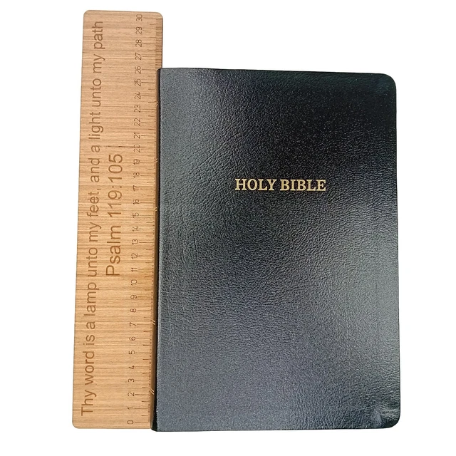 KJV HOLY BIBLE Reference Center-Column Giant Print Bonded Leather ...