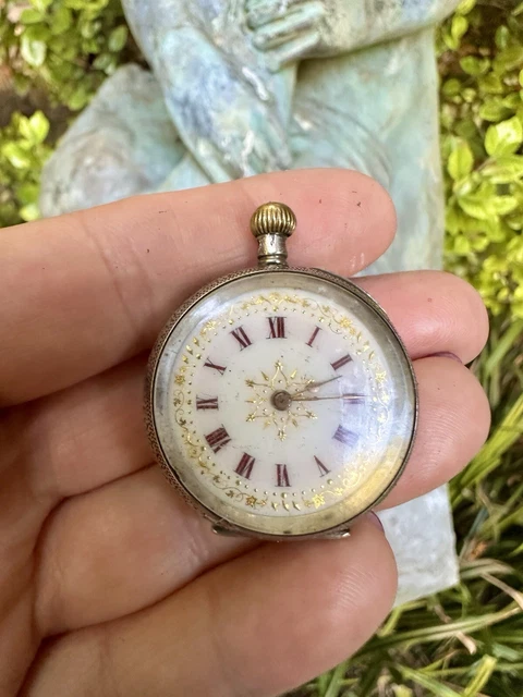 ANTIQUE VICTORIAN LADIES Silver Fob Pocket Watch £48.00 - PicClick UK
