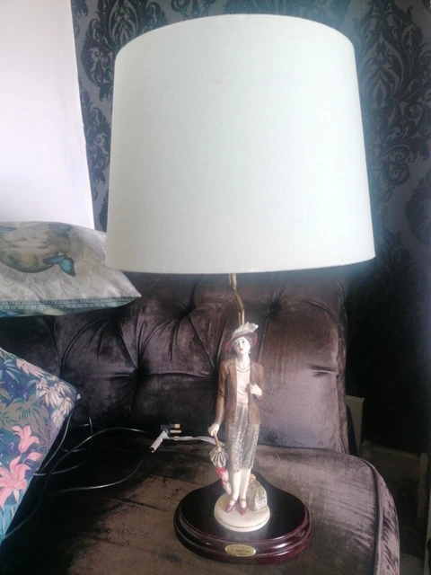 VINTAGE THE JULIANA Collection Figurine Table Lamp Art Deco Widdop ...
