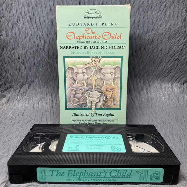 THE ELEPHANT'S CHILD VHS Tape 1986 Narrated By Jack Nicholson Rudyard ...
