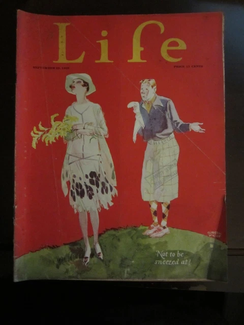 LIFE MAGAZINE SEPTEMBER 1926 Not to be Sneezed At Art Deco 40 £62.24 ...