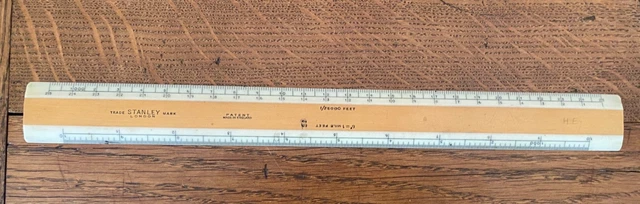 VINTAGE STANLEY WOODEN Scale Ruler Draughting Surveying £10.00 ...