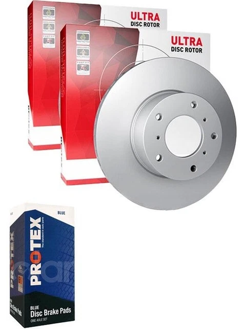 PROTEX ULTRA FRONT Disc Brake Rotors + Blue Brake Pads EUR 115,50 - PicClick FR
