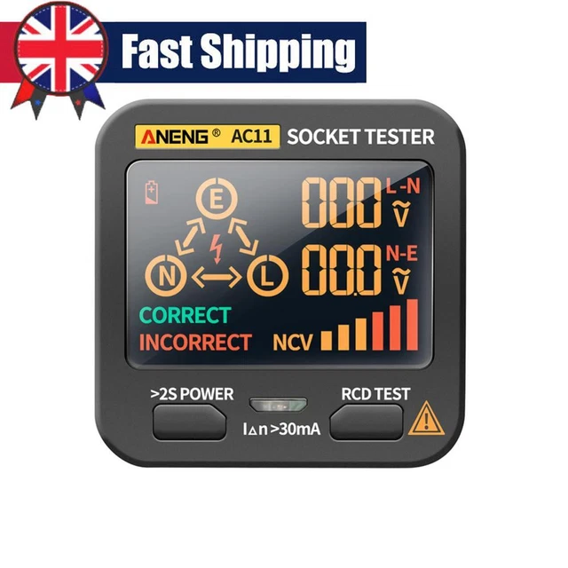 AC11 SOCKET TESTER Circuit Polarity Phase Check Voltage Detector (AU) £ ...