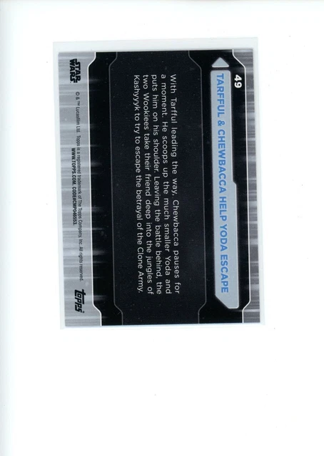 2021 STAR WARS Battle Plans Tarfful & Chewbacca Help Yoda Escape #49 ...