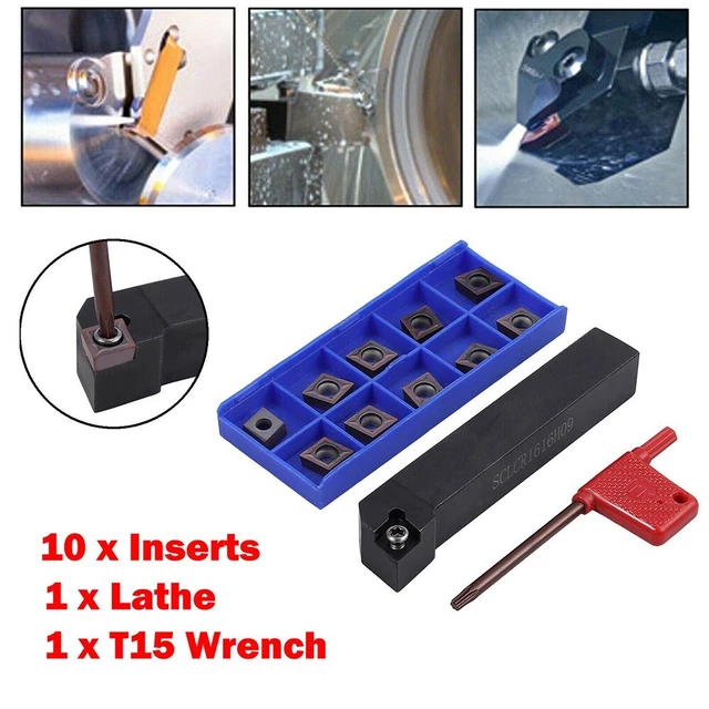 OUTIL DE TOURNAGE externe efficace avec barre d'alésage de tour durable SCLCR16 EUR 24,19 ...