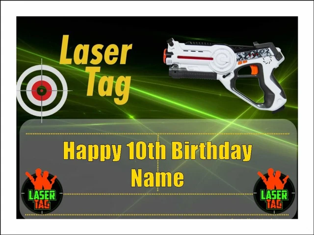 LASER TAG CAKE Topper Edible Icing Birthday Cake Decorations #01 EUR 12 ...