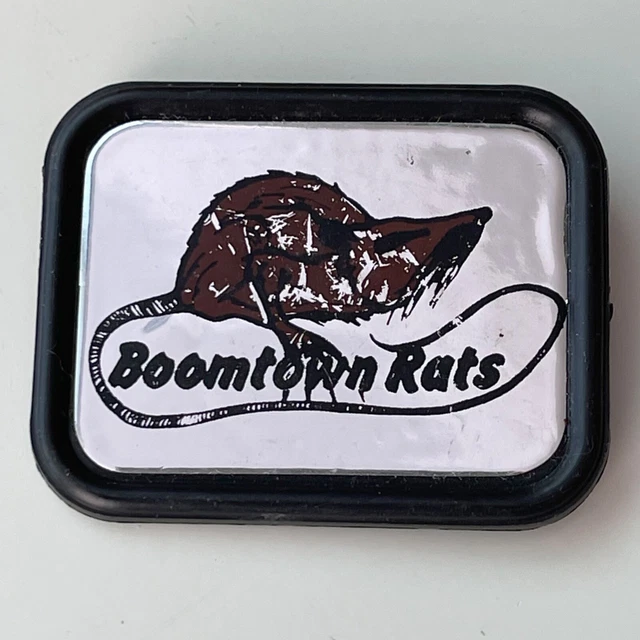 RARE VINTAGE LATE '70s The Boomtown Rats mirror foil button pin badge ...