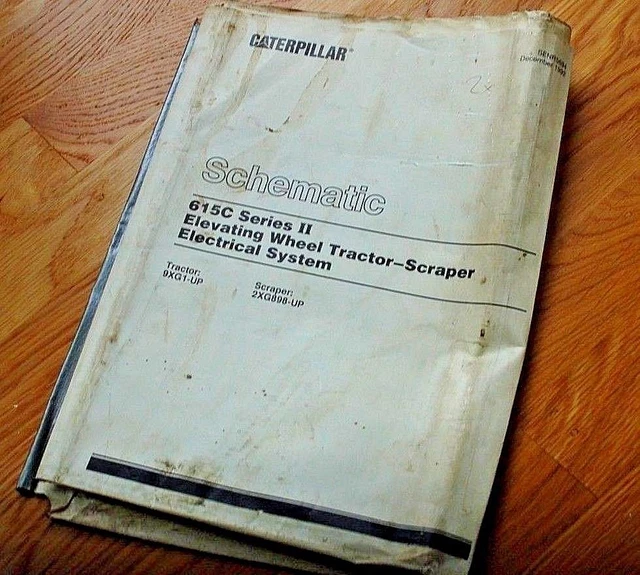 CATERPILLAR 615C SCRAPER Electrical Schematic diagram drawing manual ...