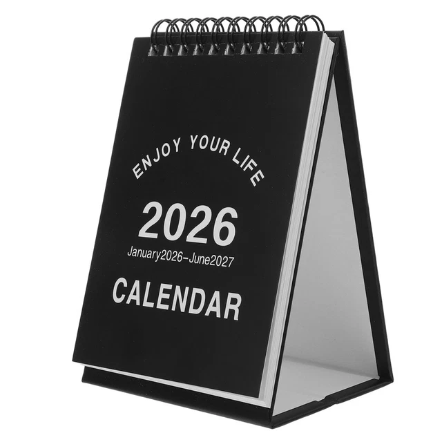DAILY SCHEDULE CALENDAR 2026: 2026-2027 Monthly Desktop Standing Flip ...