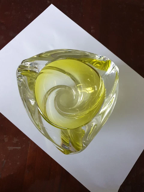 ANCIEN CENDRIER EN Cristal Doublé Val St Lambert Belgique EUR 25,00 ...