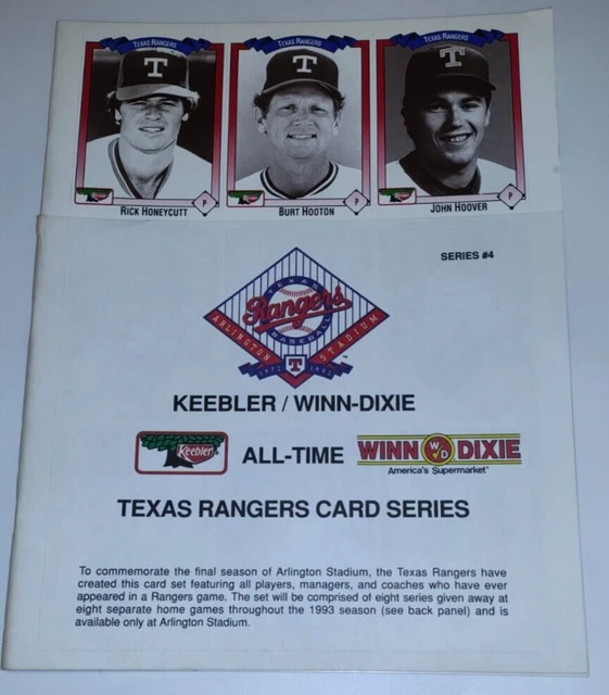 SERIES #4 KEEBLER-WINN Dixie TEXAS RANGERS All-Time Card Series ...