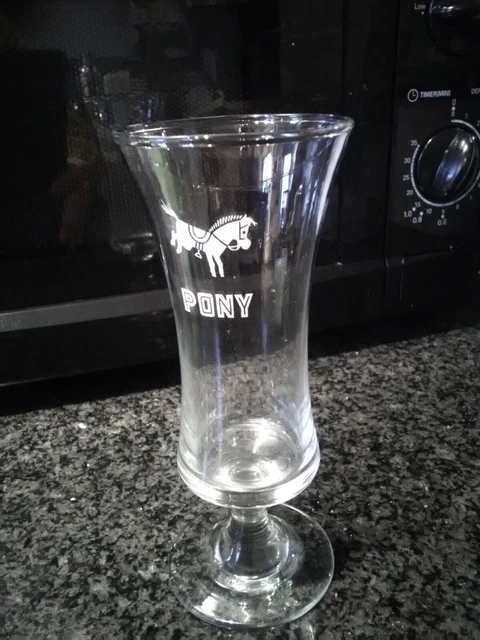 VINTAGE LARGE SHERRY schooner Glass Pony logo £6.50 - PicClick UK
