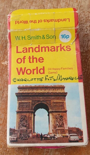 VINTAGE HAPPY FAMILIES Card Game Landmarks of the World WH Smith & Co ...