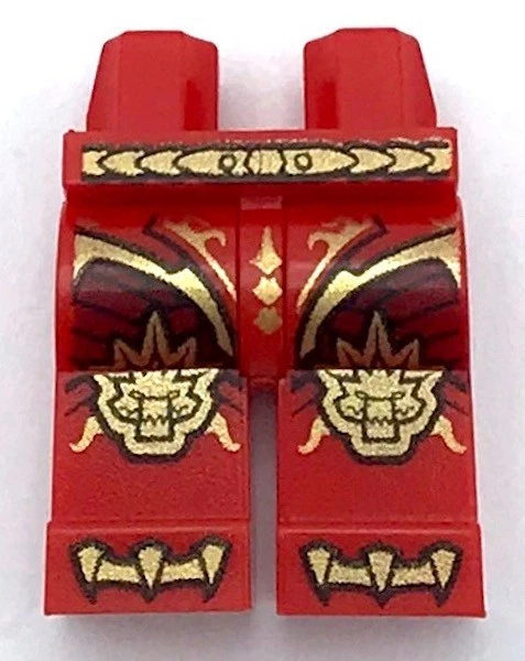 LEGO NEW HIPS Legs Dark Red Armor Scales Gold Belt Crocodile Legends of ...