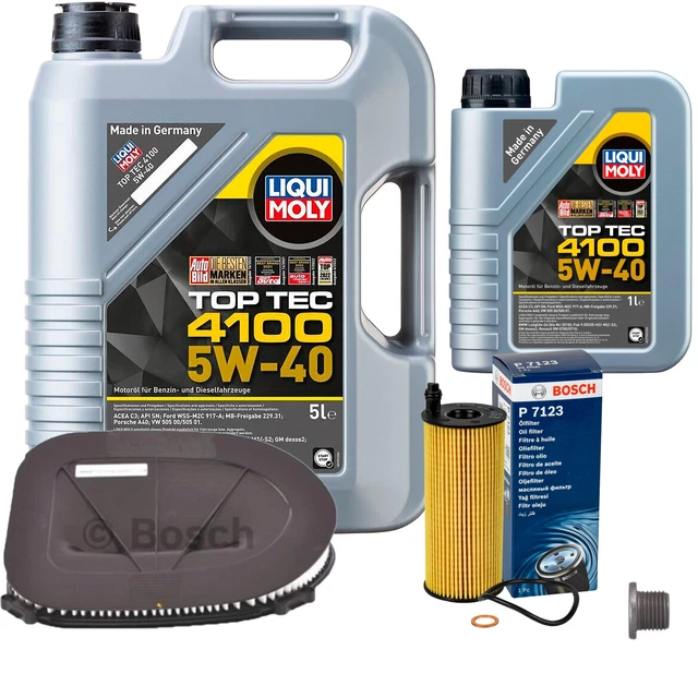 BOSCH INSPECTION SET 6 L Huile Liqui Moly Top Tec 4100 5W-40 pour BMW Série X3 EUR 146,01 ...