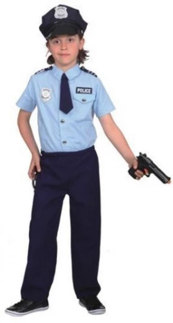 POLIZIST POLIZEI POLICE Cop FBI CIA Kostüm Uniform Anzug Mütze Kinder ...