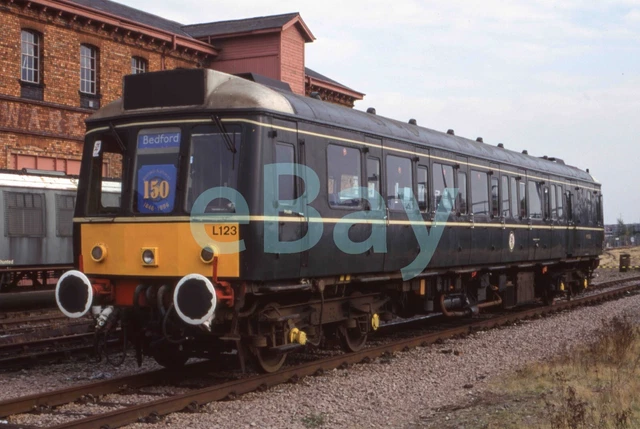 35MM RAILWAY SLIDE of Class 121 DMU L123 @ Bedford Copyright to Buyer £ ...
